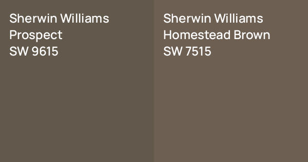 Sherwin Williams Prospect vs. Sherwin Williams Homestead Brown comparison