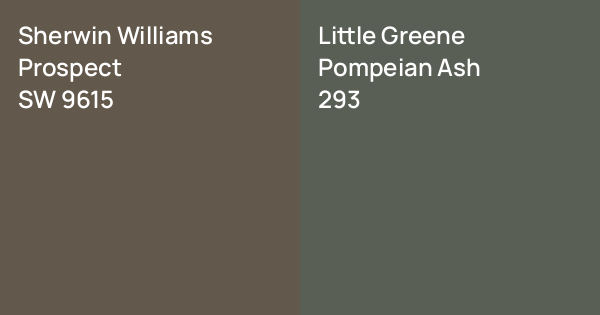 Sherwin Williams Prospect vs. Little Greene Pompeian Ash comparison