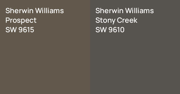 Sherwin Williams Prospect vs. Sherwin Williams Stony Creek comparison