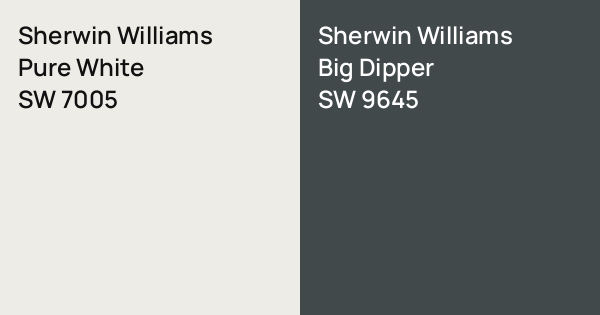 Sherwin Williams Pure White vs. Sherwin Williams Big Dipper comparison
