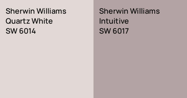 Sherwin Williams Quartz White vs. Sherwin Williams Intuitive comparison