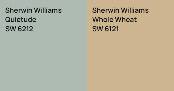 Sherwin Williams Quietude vs. Sherwin Williams Whole Wheat comparison