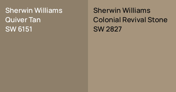 Sherwin Williams Quiver Tan vs. Sherwin Williams Colonial Revival Stone ...