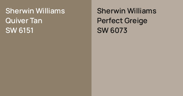 Sherwin Williams Quiver Tan vs. Sherwin Williams Perfect Greige comparison