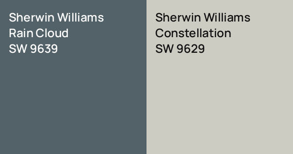 Sherwin Williams Rain Cloud vs. Sherwin Williams Constellation comparison