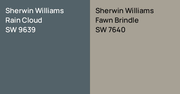 Sherwin Williams Rain Cloud vs. Sherwin Williams Fawn Brindle comparison