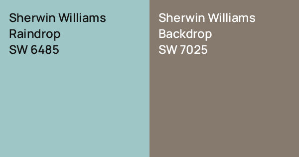 Sherwin Williams Raindrop vs. Sherwin Williams Backdrop comparison