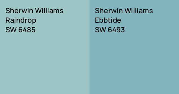 Sherwin Williams Raindrop vs. Sherwin Williams Ebbtide comparison