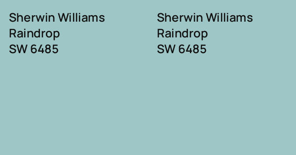 Sherwin Williams Raindrop vs. Sherwin Williams Raindrop comparison