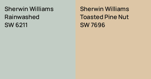 Sherwin Williams Rainwashed vs. Sherwin Williams Toasted Pine Nut ...