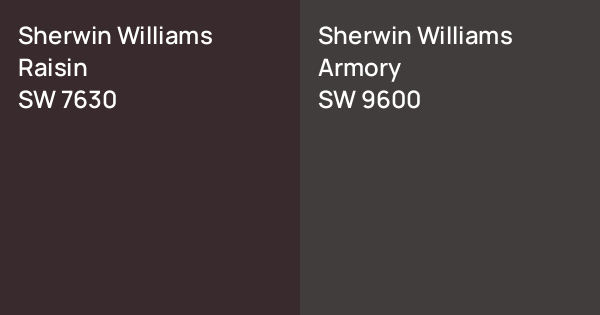 Sherwin Williams Raisin vs. Sherwin Williams Armory comparison