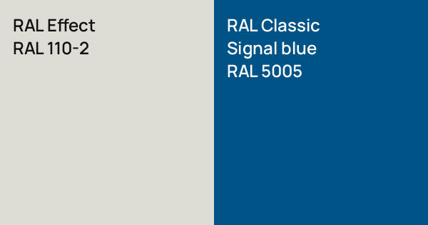 RAL Effect RAL 110-2 vs. RAL Classic Signal blue comparison