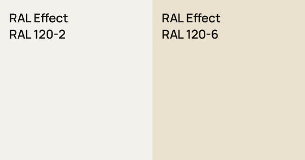 RAL Effect RAL 120-2 vs. RAL Effect RAL 120-6 comparison
