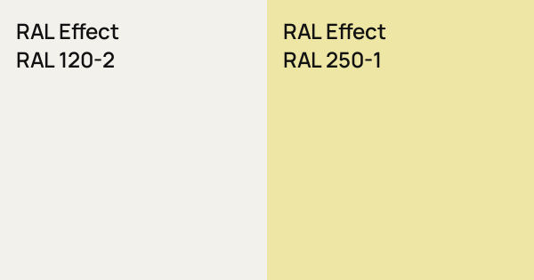 RAL Effect RAL 120-2 vs. RAL Effect RAL 250-1 comparison