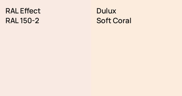 RAL Effect RAL 150-2 vs. Dulux Soft Coral comparison