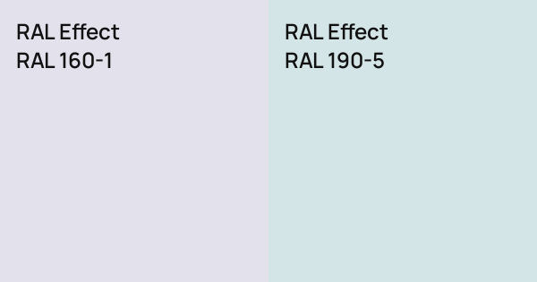 RAL Effect RAL 160-1 vs. RAL Effect RAL 190-5 comparison