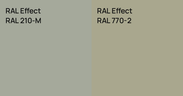 RAL Effect RAL 210-M vs. RAL Effect RAL 770-2 comparison