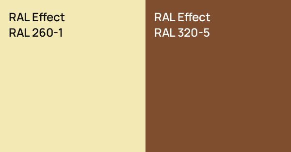 RAL Effect RAL 260-1 vs. RAL Effect RAL 320-5 comparison