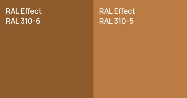 RAL Effect RAL 310-6 vs. RAL Effect RAL 310-5 comparison