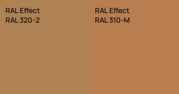 RAL Effect RAL 320-2 vs. RAL Effect RAL 310-M comparison