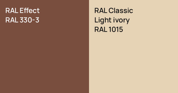 RAL Effect RAL 330-3 vs. RAL Classic Light ivory comparison
