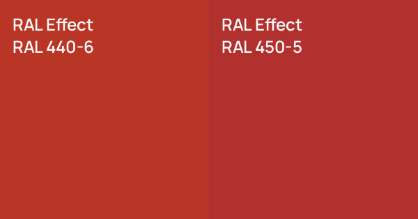 RAL Effect RAL 440-6 vs. RAL Effect RAL 450-5 comparison