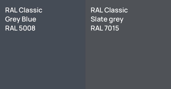 RAL Classic Grey Blue vs. RAL Classic Slate grey comparison