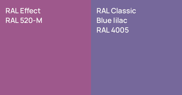 RAL Effect RAL 520-M vs. RAL Classic Blue lilac comparison
