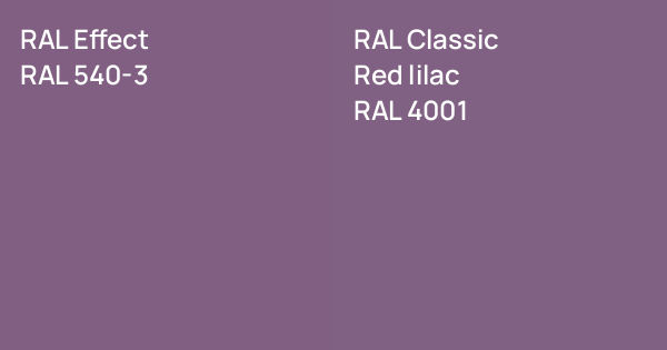 RAL Effect RAL 540-3 vs. RAL Classic Red lilac comparison