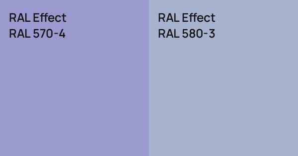 RAL Effect RAL 570-4 vs. RAL Effect RAL 580-3 comparison