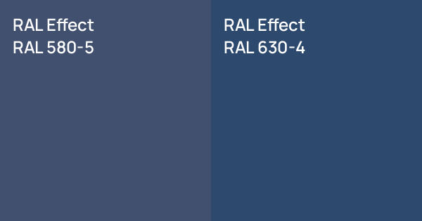 RAL Effect RAL 580-5 vs. RAL Effect RAL 630-4 comparison