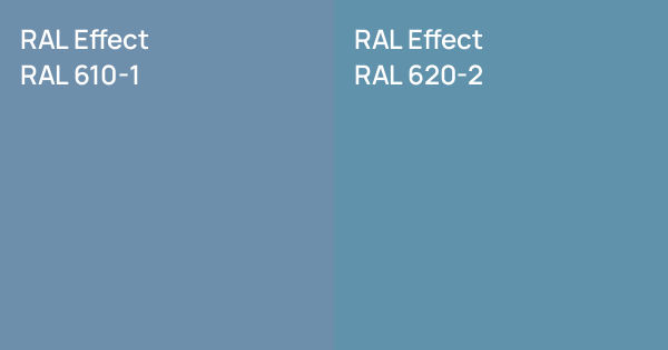 RAL Effect RAL 610-1 vs. RAL Effect RAL 620-2 comparison