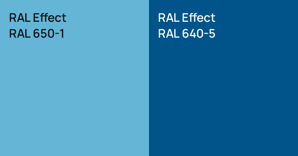 RAL Effect RAL 650-1 vs. RAL Effect RAL 640-5 comparison