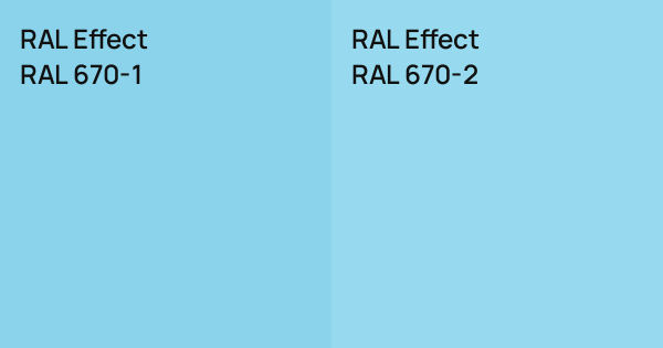 RAL Effect RAL 670-1 vs. RAL Effect RAL 670-2 comparison
