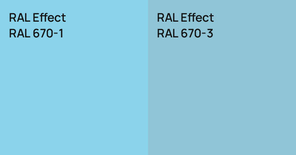 RAL Effect RAL 670-1 vs. RAL Effect RAL 670-3 comparison