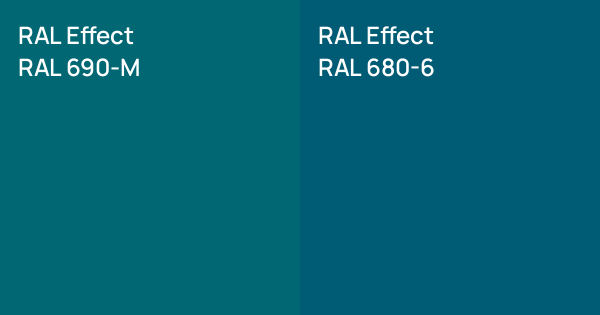 RAL Effect RAL 690-M vs. RAL Effect RAL 680-6 comparison