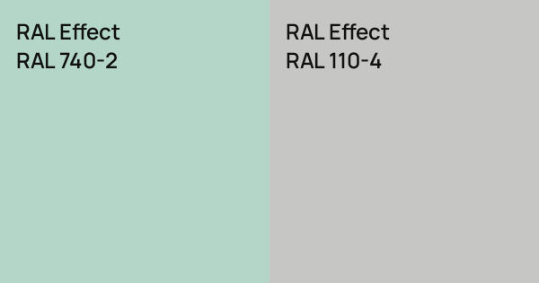 RAL Effect RAL 740-2 vs. RAL Effect RAL 110-4 comparison