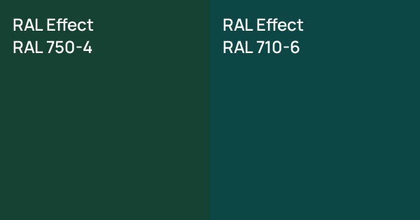 RAL Effect RAL 750-4 vs. RAL Effect RAL 710-6 comparison