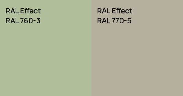 RAL Effect RAL 760-3 vs. RAL Effect RAL 770-5 comparison