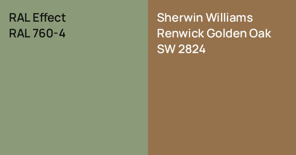RAL Effect RAL 760-4 vs. Sherwin Williams Renwick Golden Oak comparison