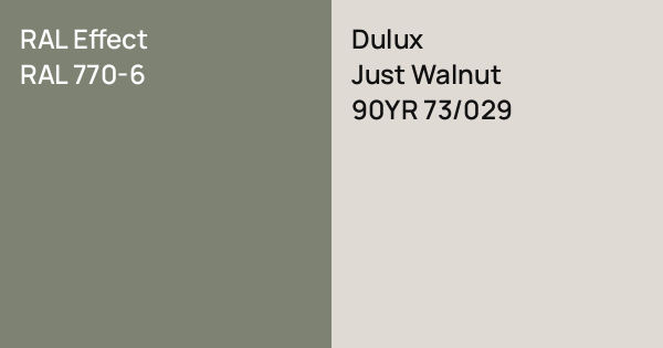 RAL Effect RAL 770-6 vs. Dulux Just Walnut comparison
