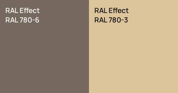 RAL Effect RAL 780-6 vs. RAL Effect RAL 780-3 comparison