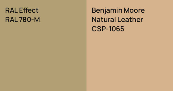 RAL Effect RAL 780-M vs. Benjamin Moore Natural Leather comparison