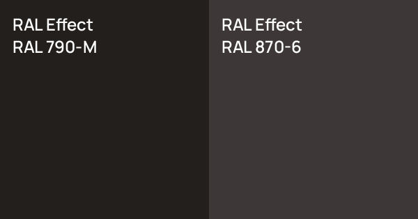 RAL Effect RAL 790-M vs. RAL Effect RAL 870-6 comparison
