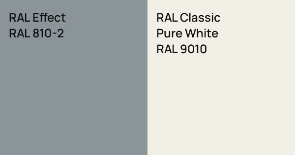 RAL Effect RAL 810-2 vs. RAL Classic Pure White comparison