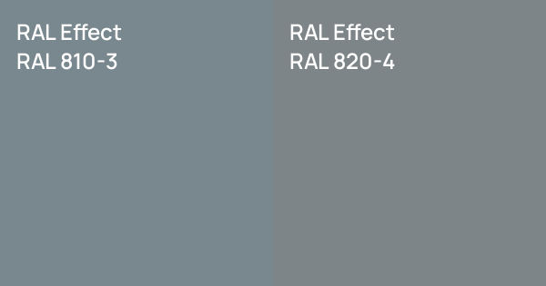 RAL Effect RAL 810-3 vs. RAL Effect RAL 820-4 comparison