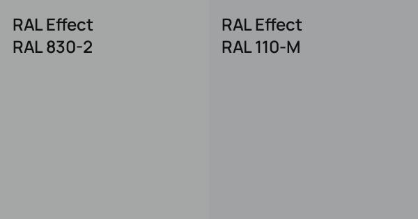 RAL Effect RAL 830-2 vs. RAL Effect RAL 110-M comparison