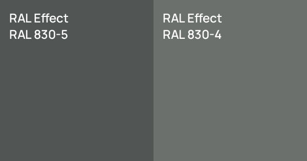 RAL Effect RAL 830-5 vs. RAL Effect RAL 830-4 comparison