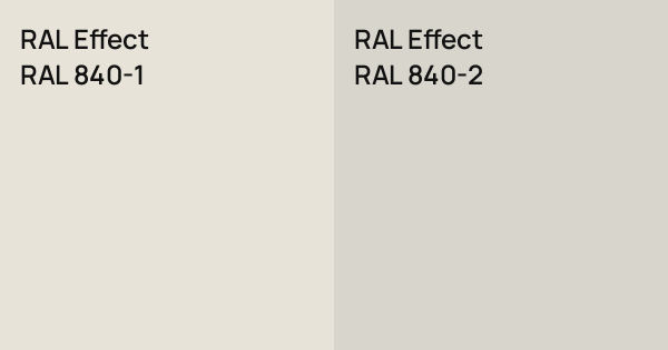RAL Effect RAL 840-1 vs. RAL Effect RAL 840-2 comparison
