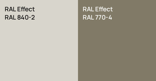 RAL Effect RAL 840-2 vs. RAL Effect RAL 770-4 comparison